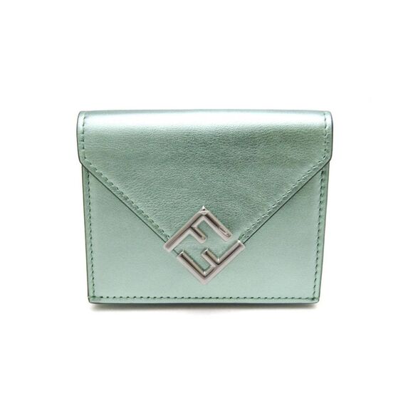 Fendi | Bags | Pre Loved Fendi Roma Wallet Mint Green Leather Women ...